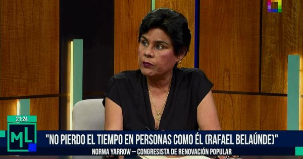 Norma Yarrow sobre ser vicepresidenta: "Esta decisión se toma en partido"