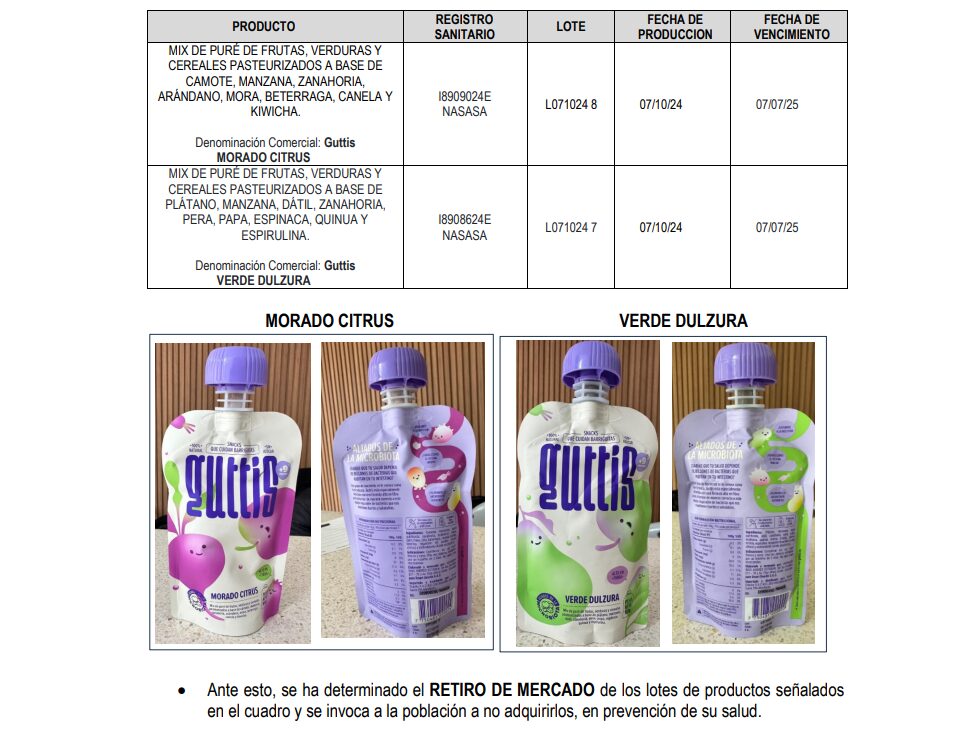 Minsa alerta sobre presencia de plomo en el alimento mix de puré de ...
