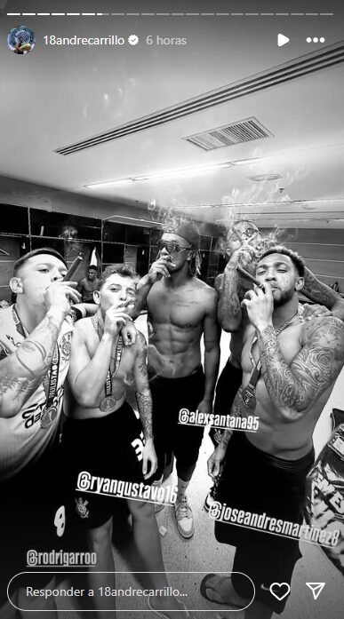 André Carrillo celebró su primer título con Corinthians entre puros y ...