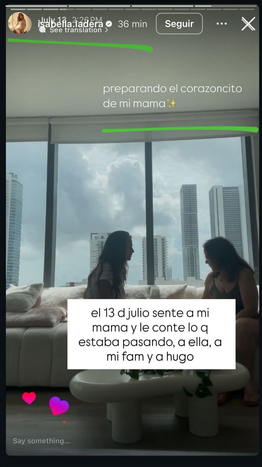 Isabella Ladera afirma que Hugo García sabía que se iba a filtrar su ...