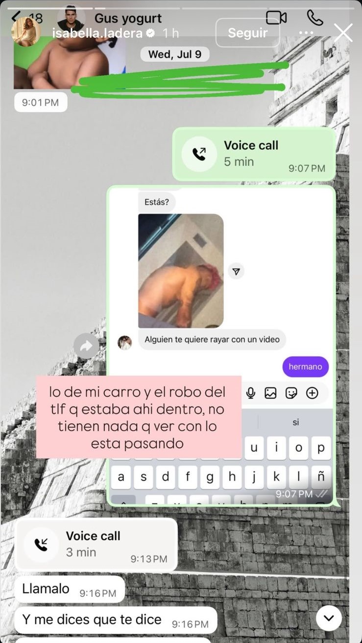 Isabella Ladera afirma que Hugo García sabía que se iba a filtrar su ...