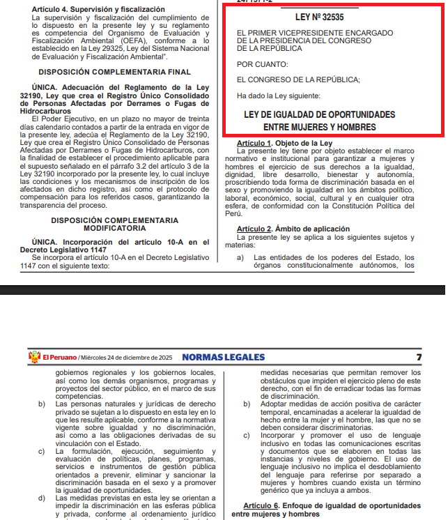 Nueva ley que reemplaza el concepto de "igualdad de género" se publicó ...